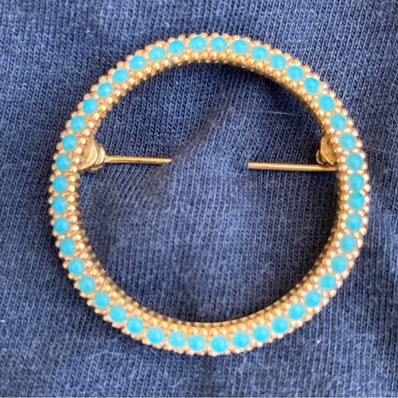 Ciner | Jewelry | Vintage Ciner Signed Faux Turquoise Wreath Pin Brooch ...
